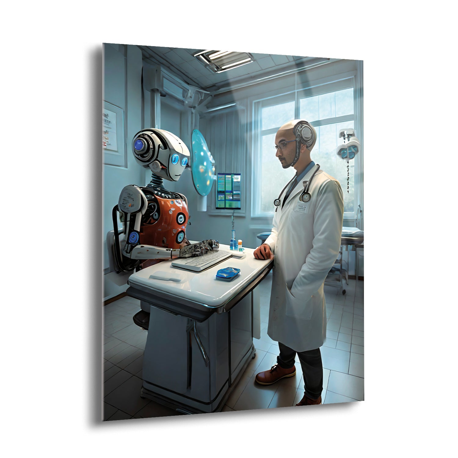 Robot Doktor Cam Tablo - MOD074 – Shiny Art